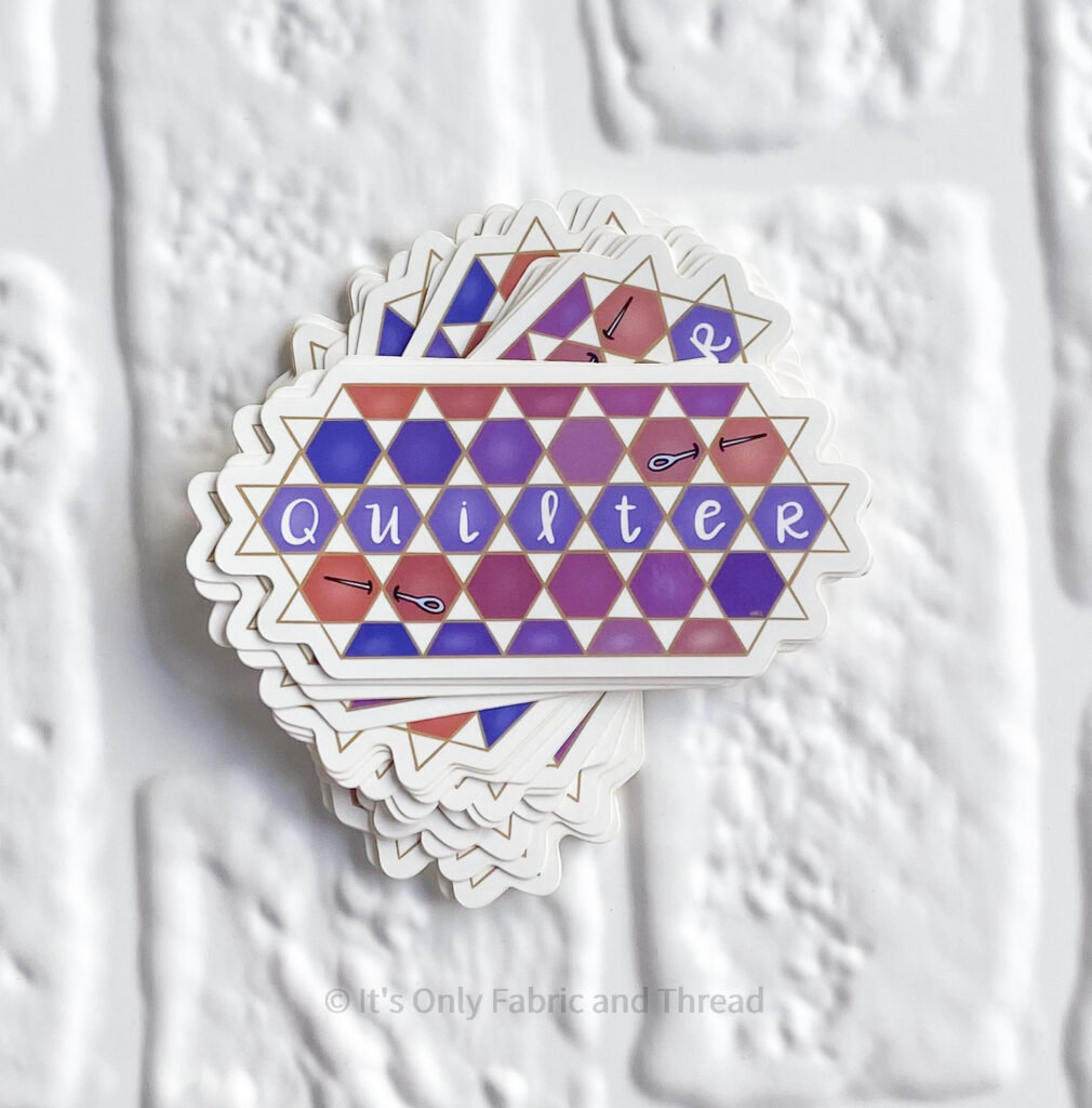Quilter Sticker - It's Only Fabric And Thread