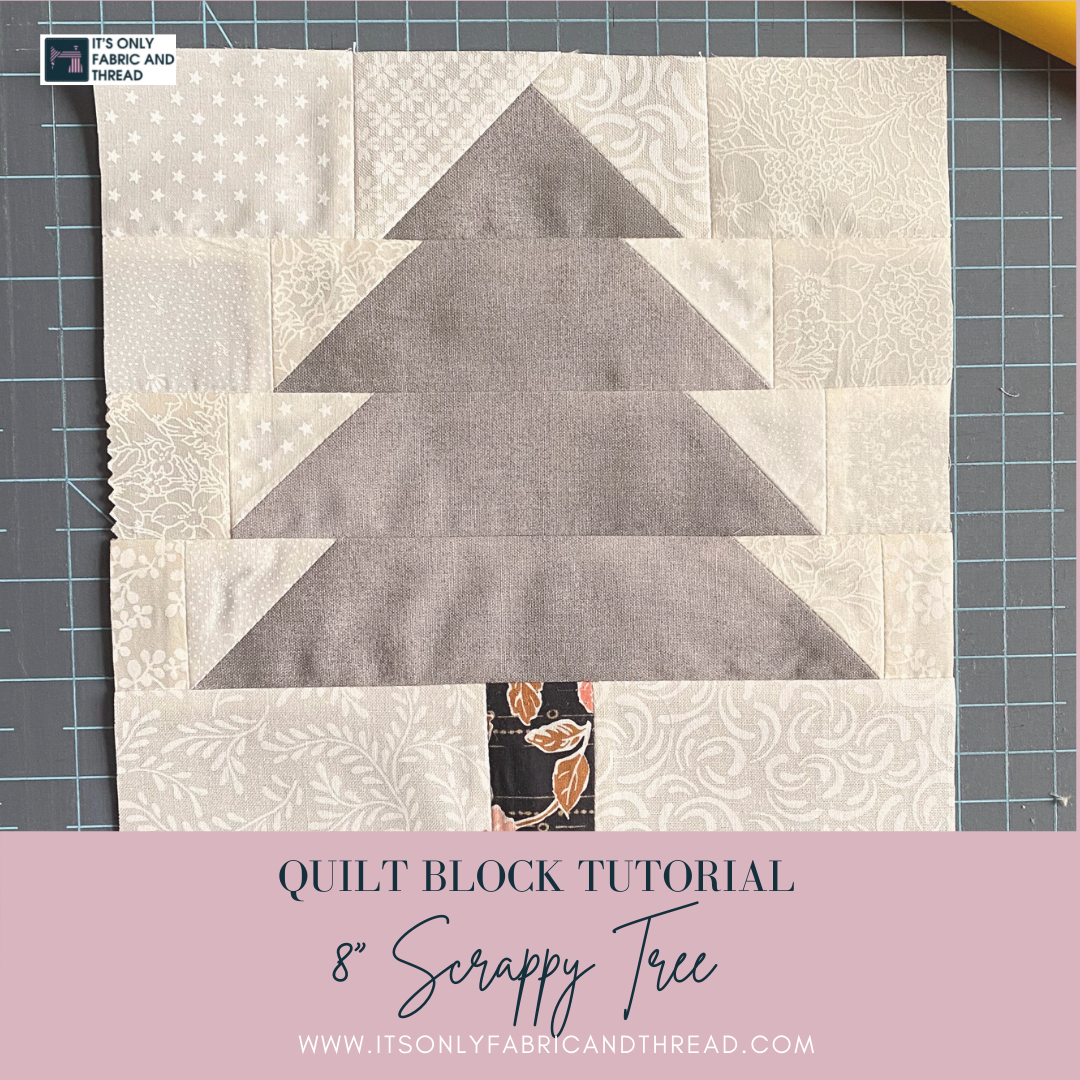 Easy Scrappy & Patchwork 8″ Christmas Tree Quilt Block Pattern - It's ...