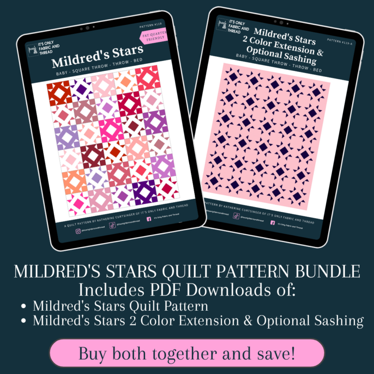 Mildred’s Stars Quilt Pattern & Extension Bundle | PDF Download - It's ...