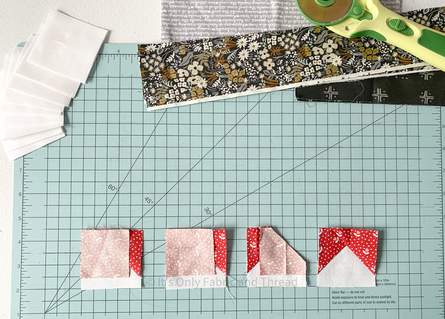 Modern Alabama Quilt Block Tutorial - It's Only Fabric And Thread