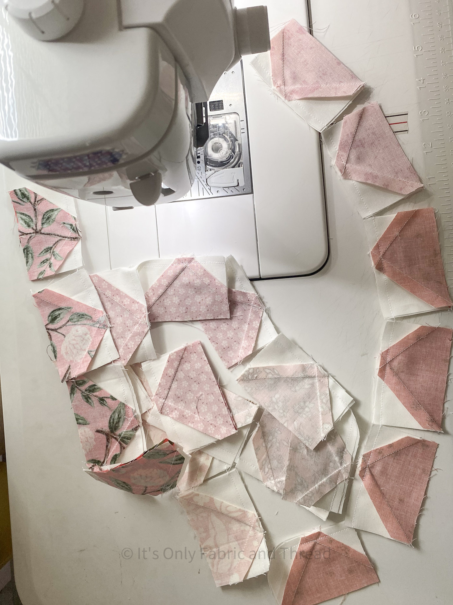 Chain Piecing for Scrappy Quilts - It's Only Fabric And Thread